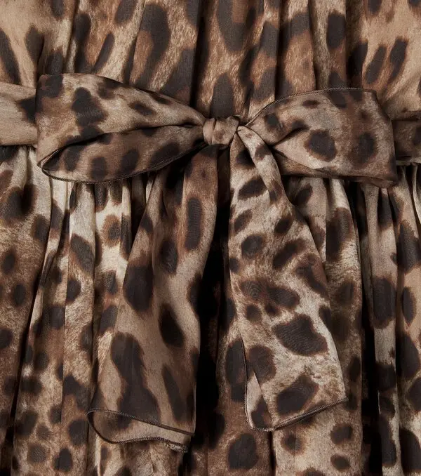 Dolce & Gabbana Leopard-print Silk Chiffon Dress