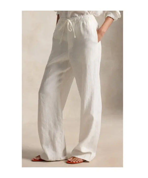 Ralph Lauren Polo Drawstring Wide-leg Pants - White
