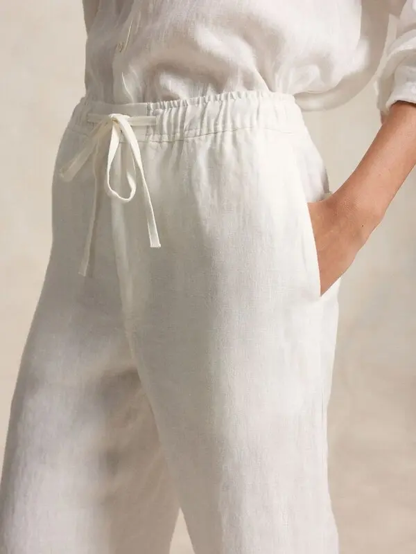 Ralph Lauren Polo Drawstring Wide-leg Pants - White