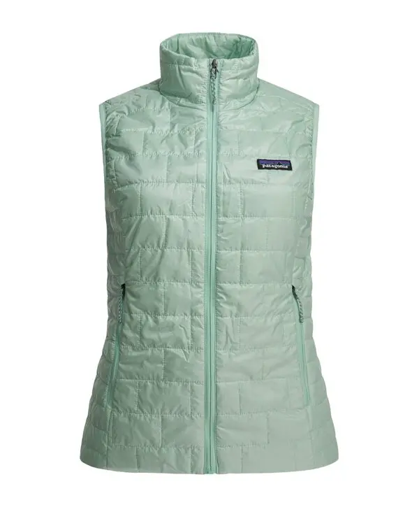 Patagonia Quilted Sleeveless Stand Collar Vest - Green