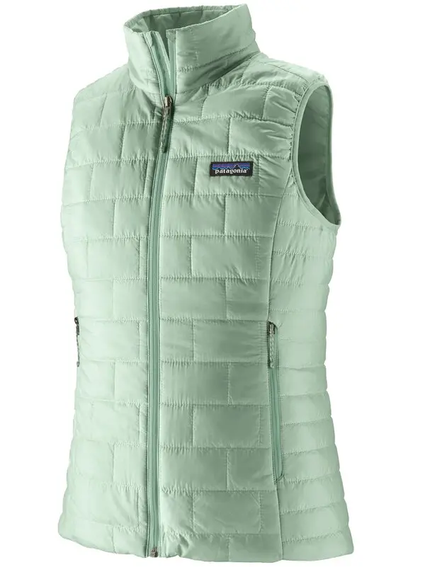 Patagonia Quilted Sleeveless Stand Collar Vest - Green