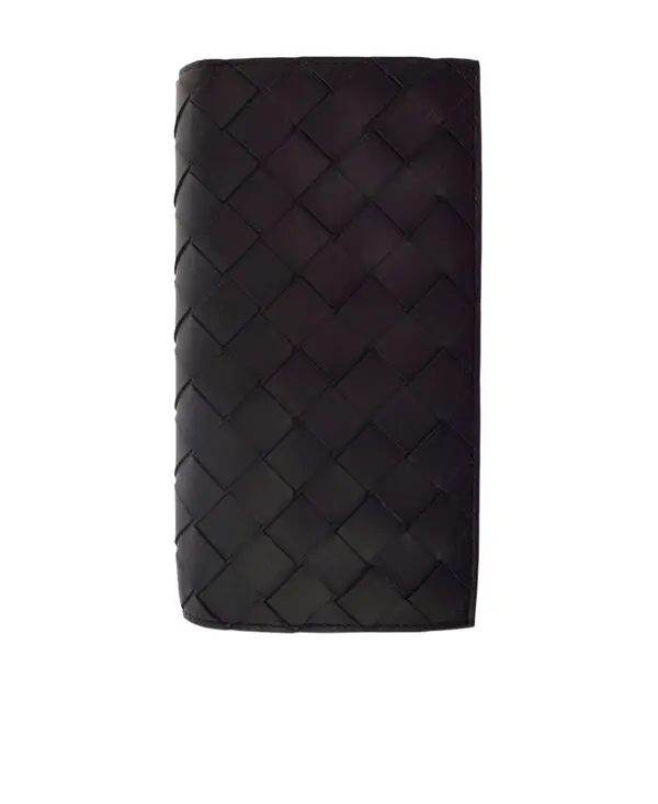 Bottega Veneta Long Intrecciato Wallet - Black