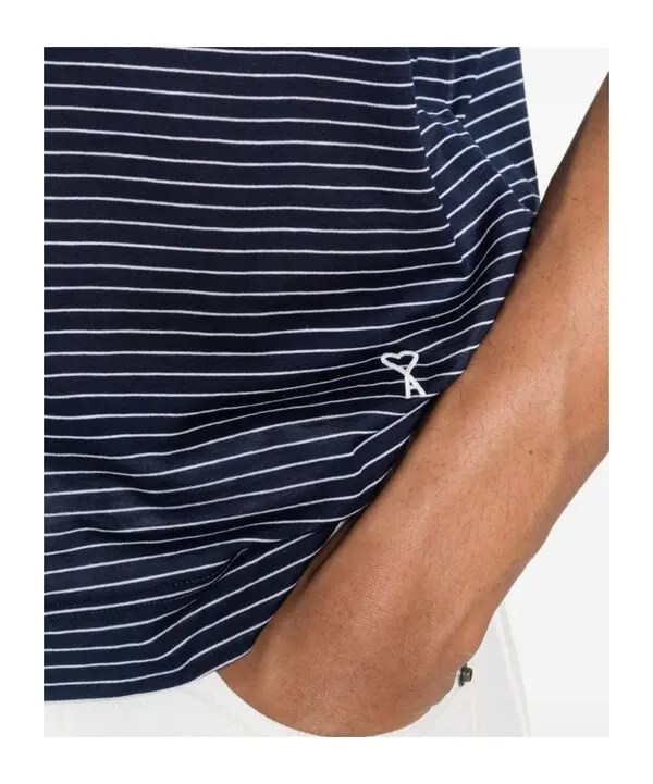 AMI Paris Striped Tank Top
