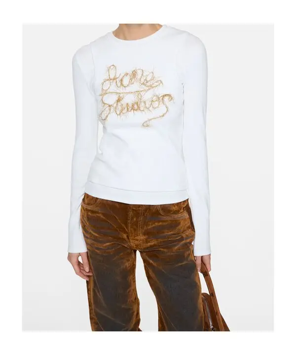 Acne Studios Layered Logo T-shirt - Light White