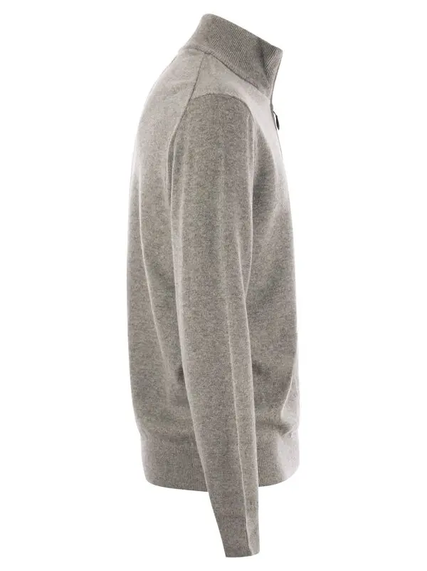 Polo Ralph Lauren Half-zip Jumper With Embroidered Pony - Gray