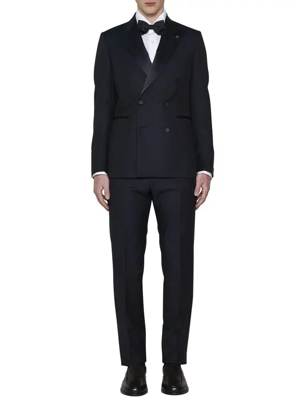 Tagliatore Jacquard Double-breasted Suit Set