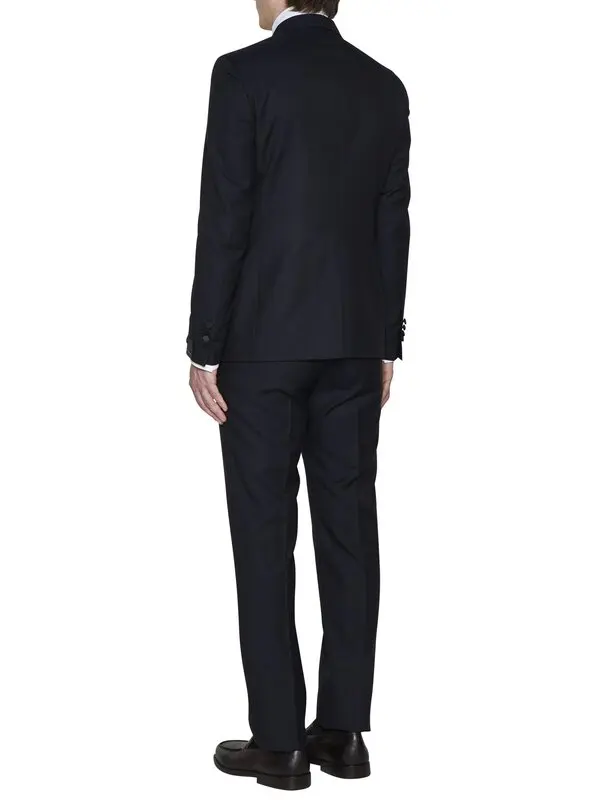Tagliatore Jacquard Double-breasted Suit Set