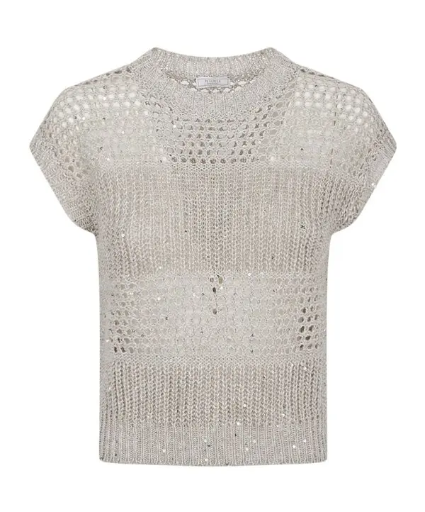 Peserico Open-knit Sequined Sweater