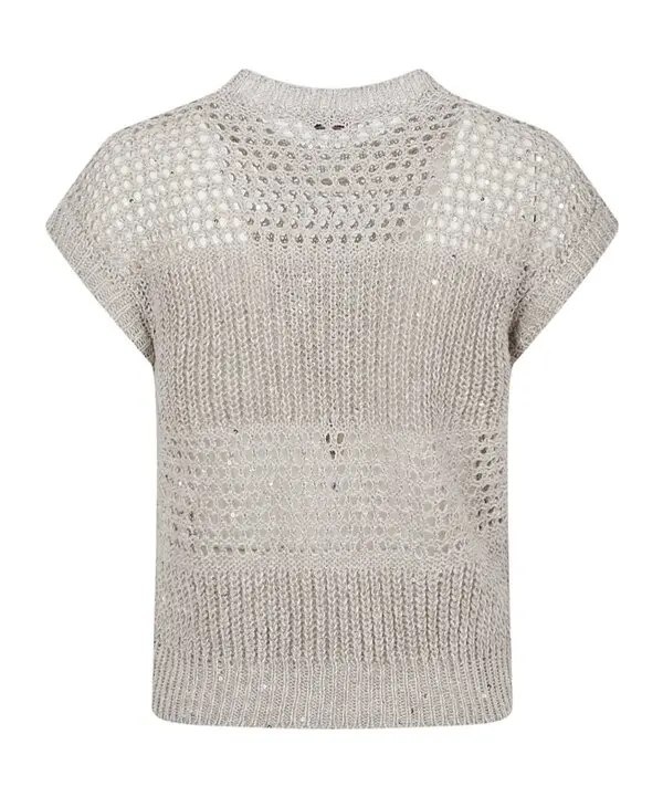 Peserico Open-knit Sequined Sweater