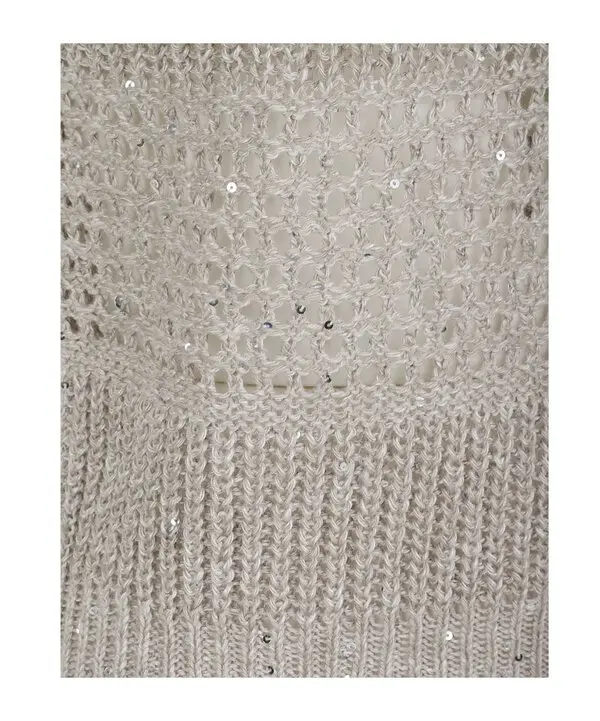 Peserico Open-knit Sequined Sweater