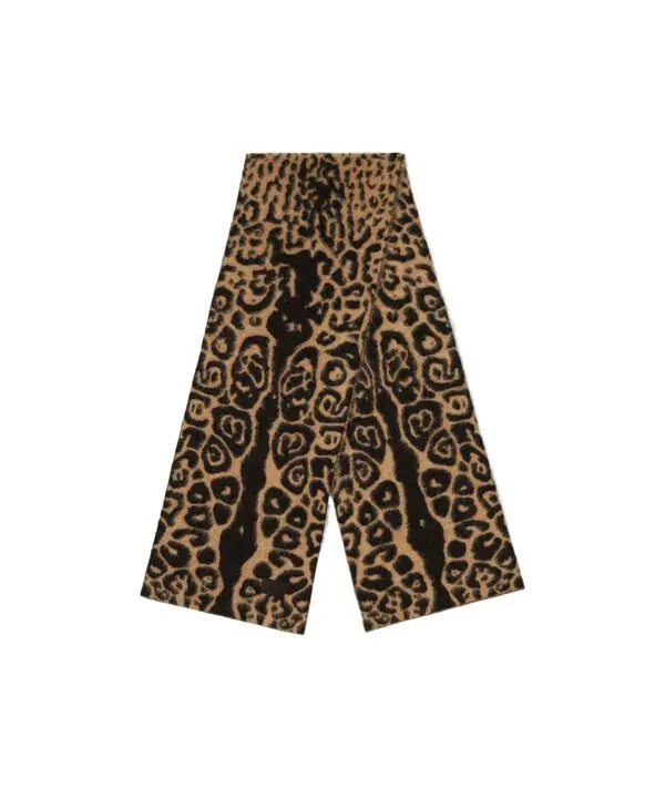 Fendi Beige And Black Leo Wool Scarf - Multicolour