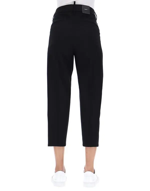 Dsquared2 High-waisted Striped Cropped Trousers