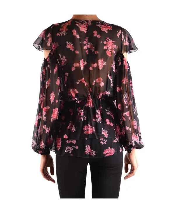 Pinko Floral Print Cold Shoulder Blouse