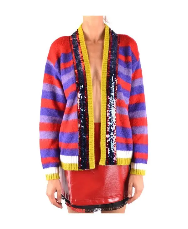 Pinko Striped Sequin Embellished Cardigan - Multicolor