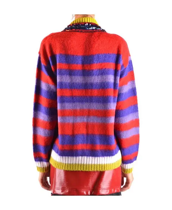 Pinko Striped Sequin Embellished Cardigan