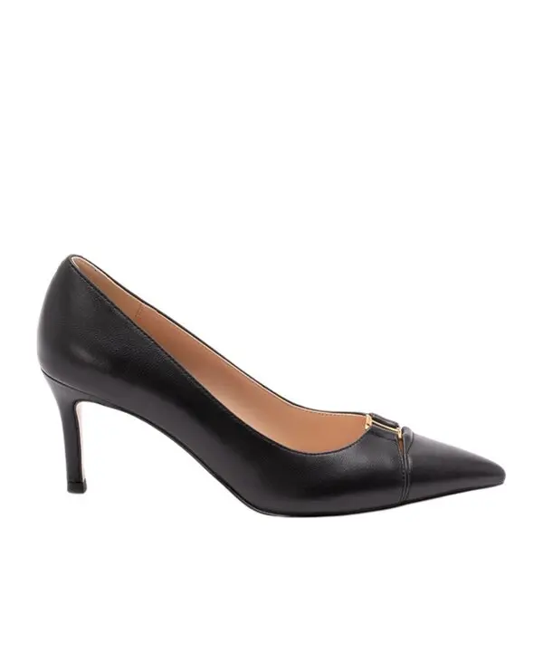 TWINSET Pointed Toe High Heel Pumps With Gold Hardware