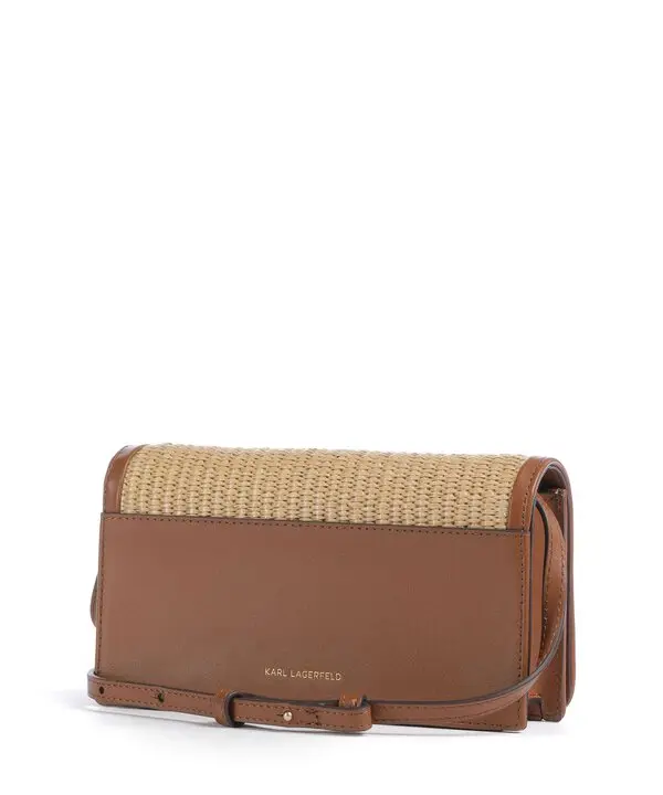 Karl Lagerfeld K/autograph Logo-embroidered Woven Crossbody Bag