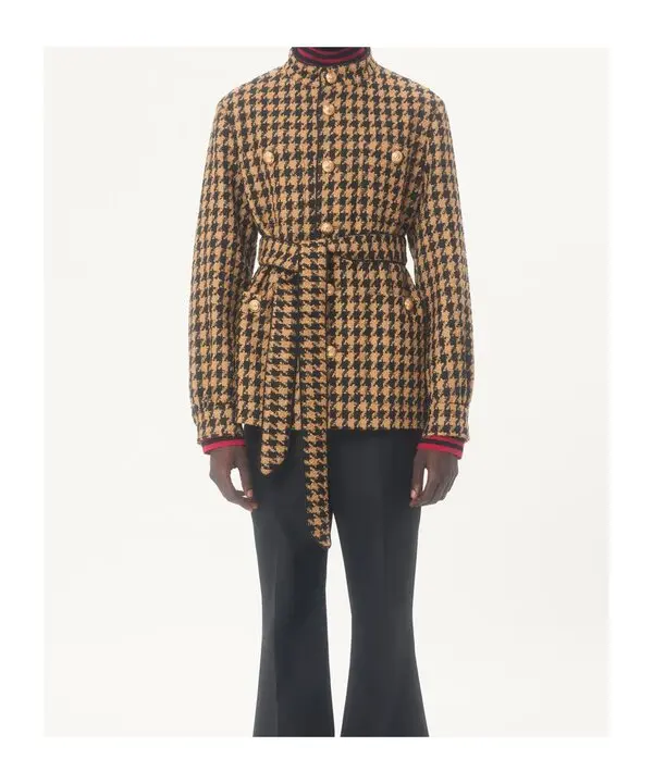 Valentino Garavani Houndstooth Wool Jacket