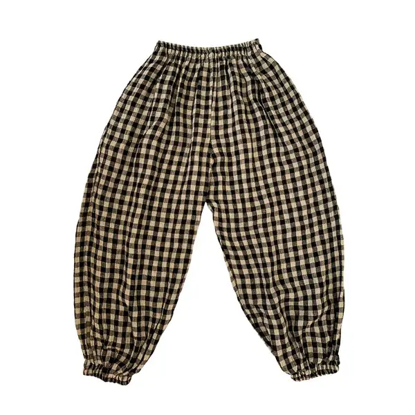 Pink Haley Vanessa Linen Gingham Balloon Pants