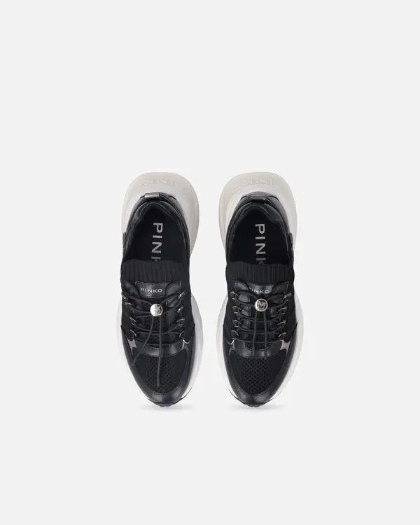 Pinko Ariel Lace-up Panelled Sneakers