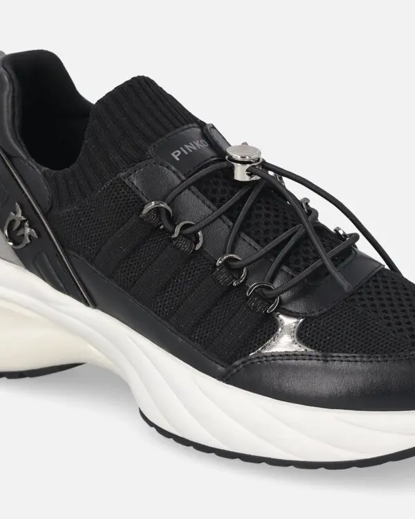 Pinko Ariel Lace-up Panelled Sneakers