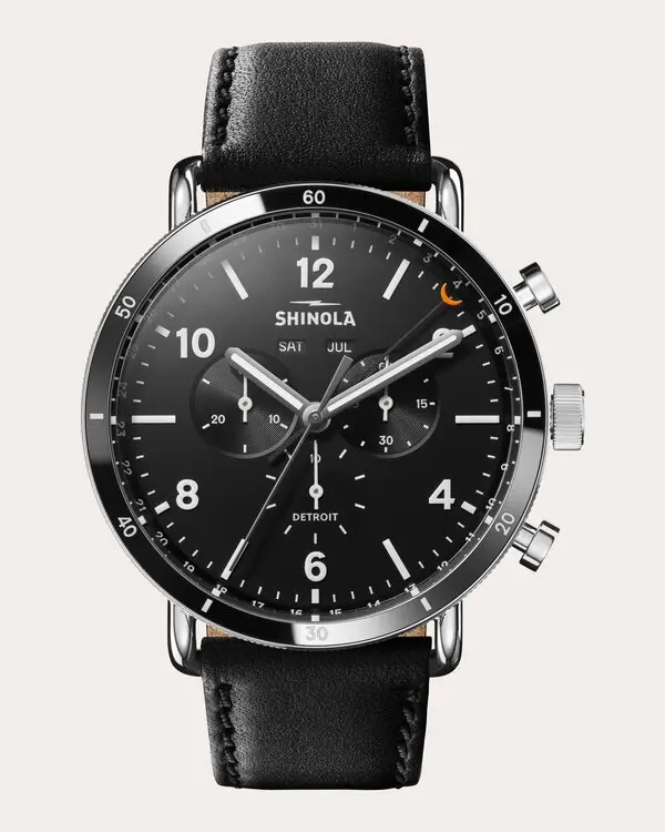 Shinola Canfield Sport 45mm Chronograph Watch - Black