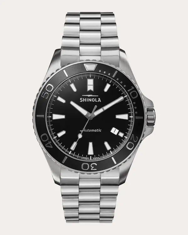 Shinola Lake Superior Monster 43mm Stainless Steel Automatic Watch - Silver