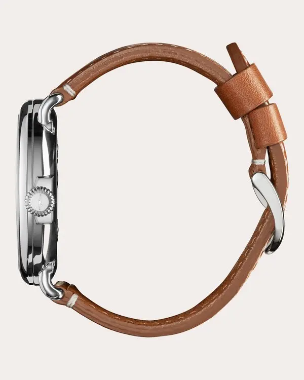 Shinola Runwell 47mm Sub-second Stainless Steel And Leather Watch
