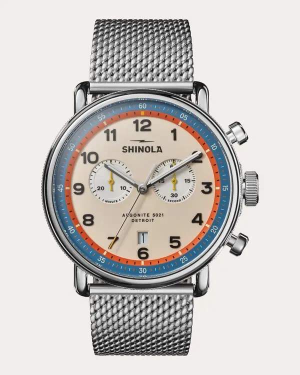 Shinola Canfield C56 Chronograph Watch - Silver