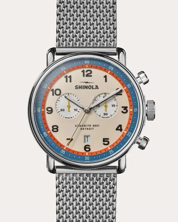 Shinola Canfield C56 Chronograph Watch - Silver