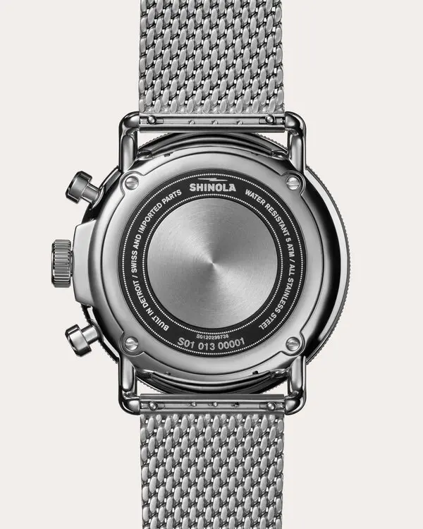 Shinola Canfield C56 Chronograph Watch - Silver