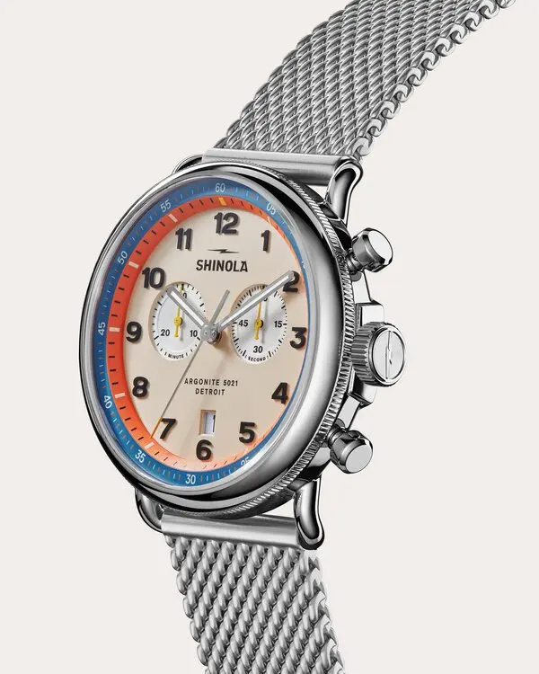 Shinola Canfield C56 Chronograph Watch - Silver