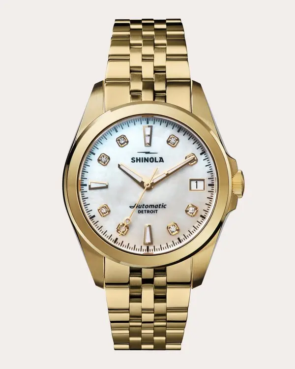 Shinola Diamond Circadian Monster 36mm Watch - Gold