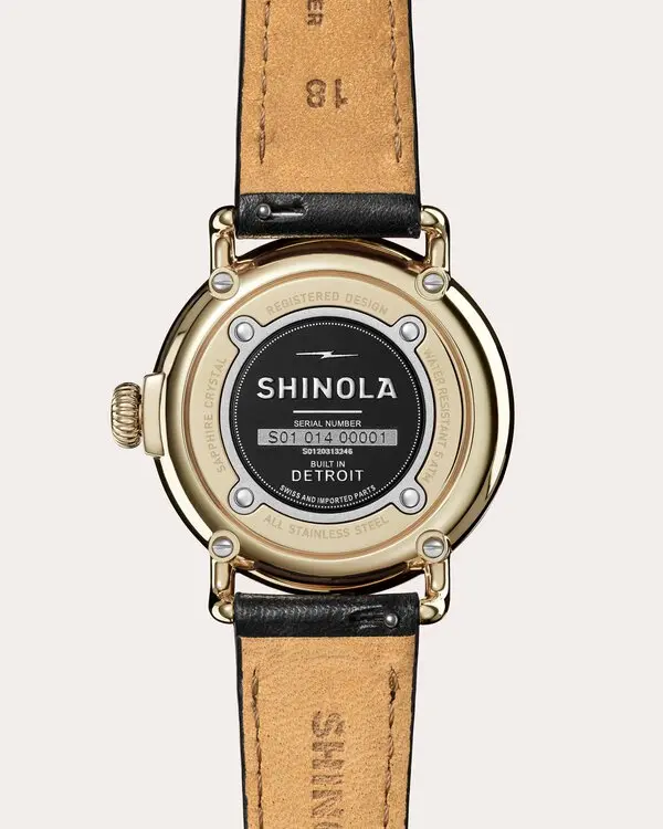 Shinola Runwell 36mm Leather-strap Watch