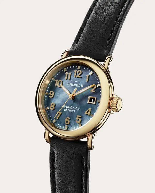 Shinola Runwell 36mm Leather-strap Watch