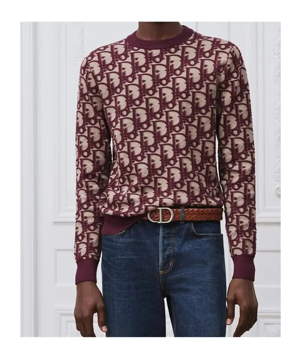 Dior Oblique Jacquard Crew Neck Sweater