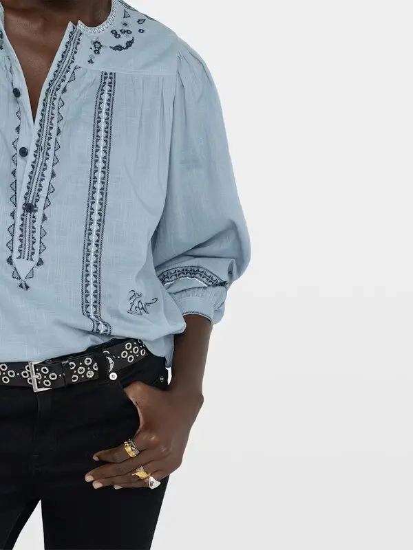 Zadig&Voltaire Embroidered Long Sleeve Top