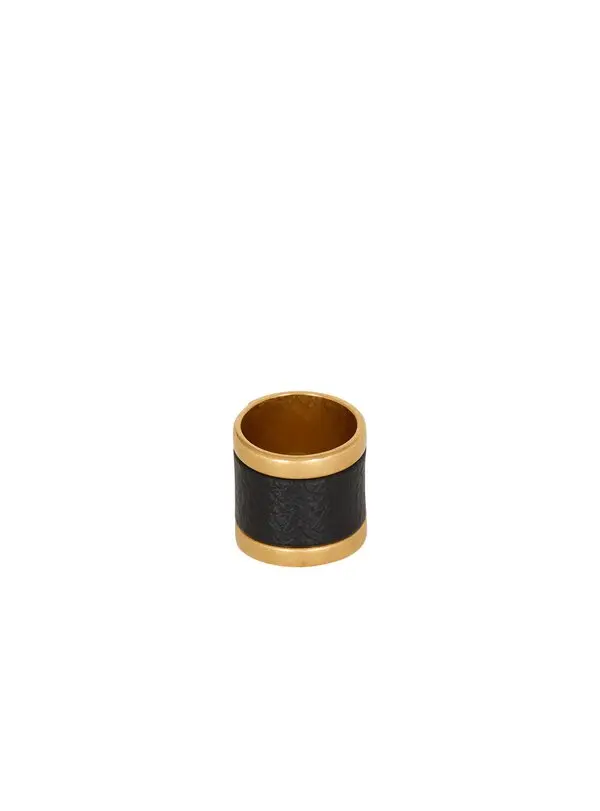 Balmain Anthem Ring In Brass And Resin