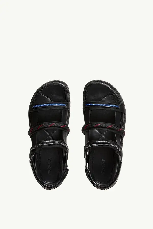 Moncler Vera Isla Leather Sandals - Black