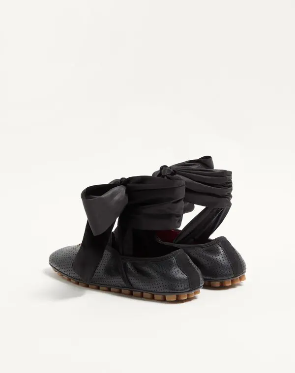 Valentino Garavani Rythmika Ballerina In Perforated Nappa Leather