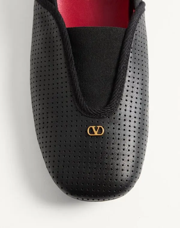 Valentino Garavani Rythmika Ballerina In Perforated Nappa Leather