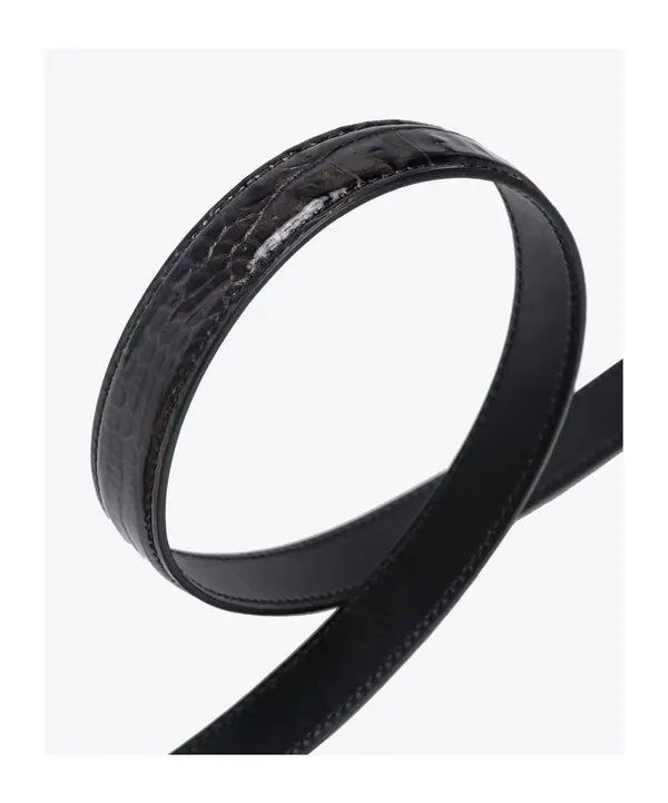 Pinko Galleria Thin Belt With Love Birds Buckle - Black