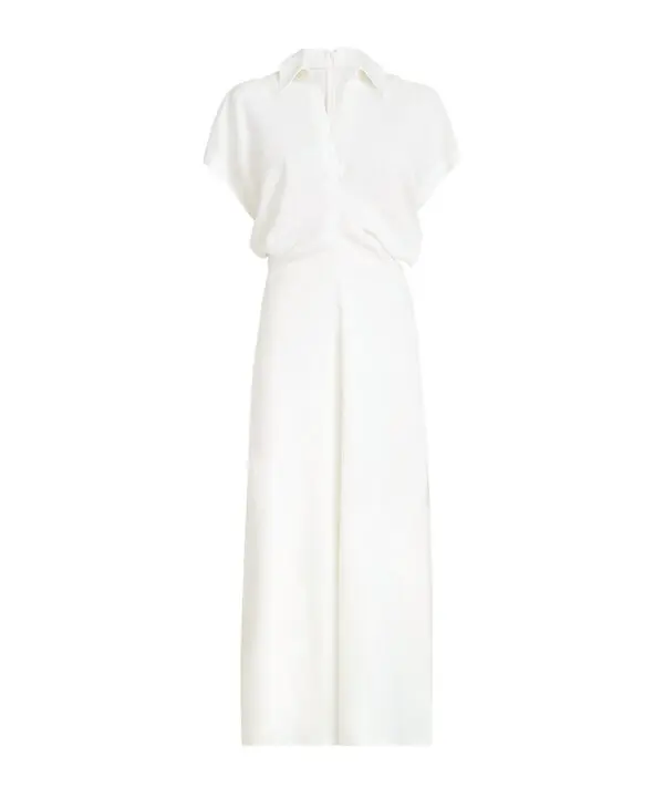 Brunello Cucinelli Monili Detail Maxi Dress - White