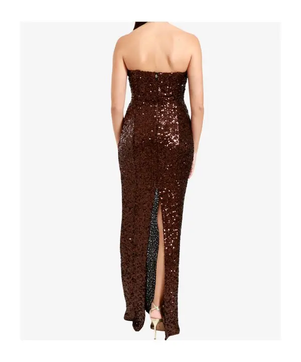 ANIYE BY Sequined V-neck Gown With Open Back And Slit