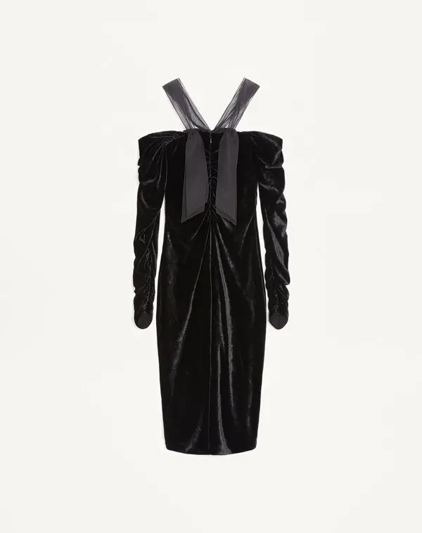 Valentino Garavani Velvet Dress With Bustier Detail