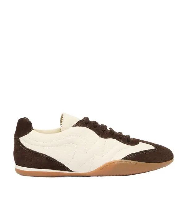 Max Mara Lace-up Sneakers With Embossed Logo Detail