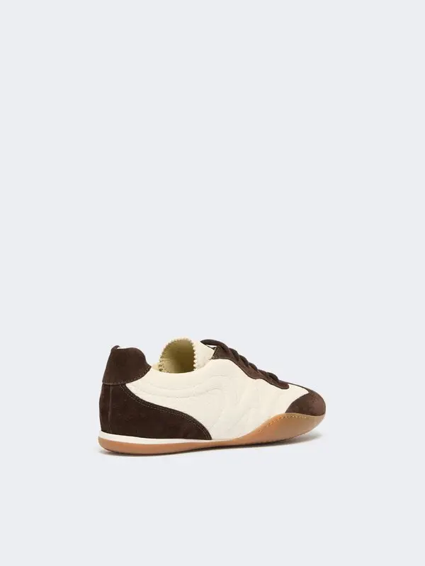 Max Mara Lace-up Sneakers With Embossed Logo Detail
