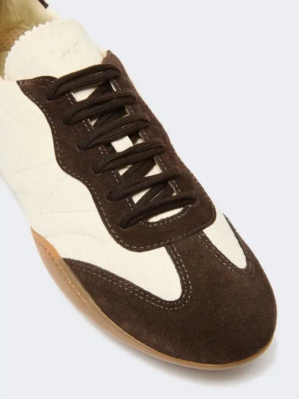 Max Mara Lace-up Sneakers With Embossed Logo Detail