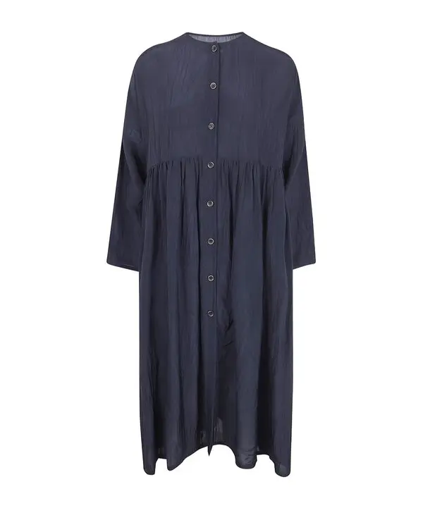 UMA WANG Round Neck Button-front Shirt Dress