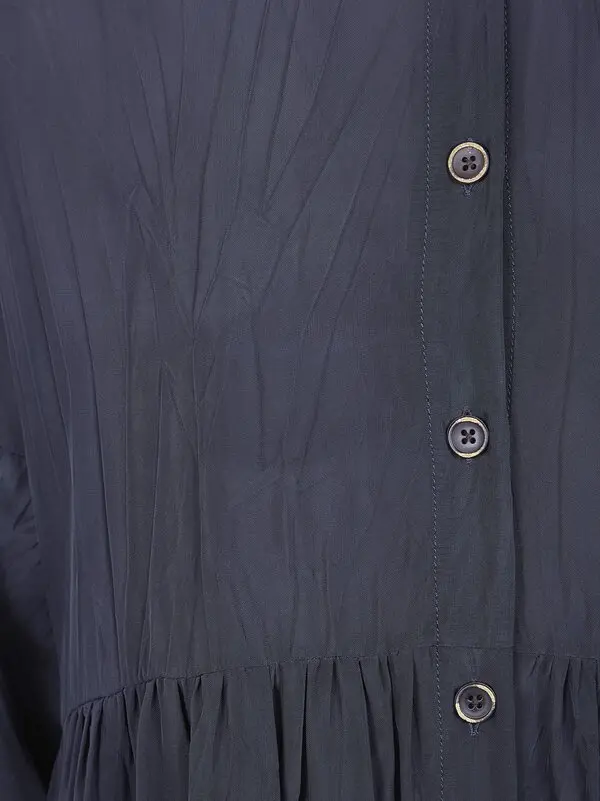UMA WANG Round Neck Button-front Shirt Dress